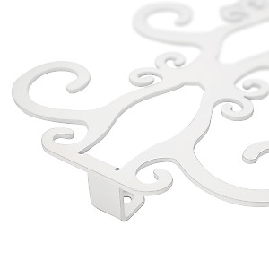 GeLive Under Cabinet Wine Glass Holder Stemware Rack 6 Hook Wine Glass Hanger Space Saver Storage Organizer for Kitchen and Bar Butterfly Shape (White)