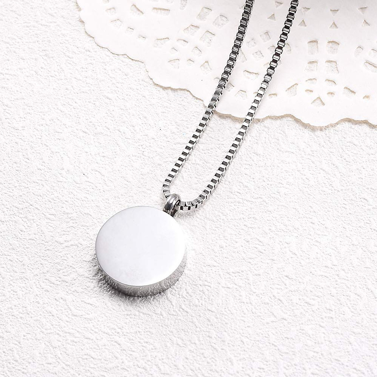 XSMZB Memorial Urn Necklace for Ashes Stainless Steel USA Navy/Air Force/Army Cremation Ashes Jewelry Keepsake Urn Pendant(Navy)