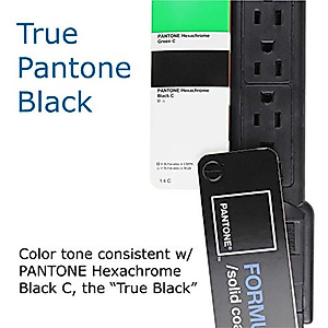 J.VOLT 8 Port Power Strip Surge Protector, 6 Feet Cord with Lit Switch, for Home Office School Shop Garage, Wall Mountable,750J 15A 125V 1875W, 14AWG, UL Listed, Black