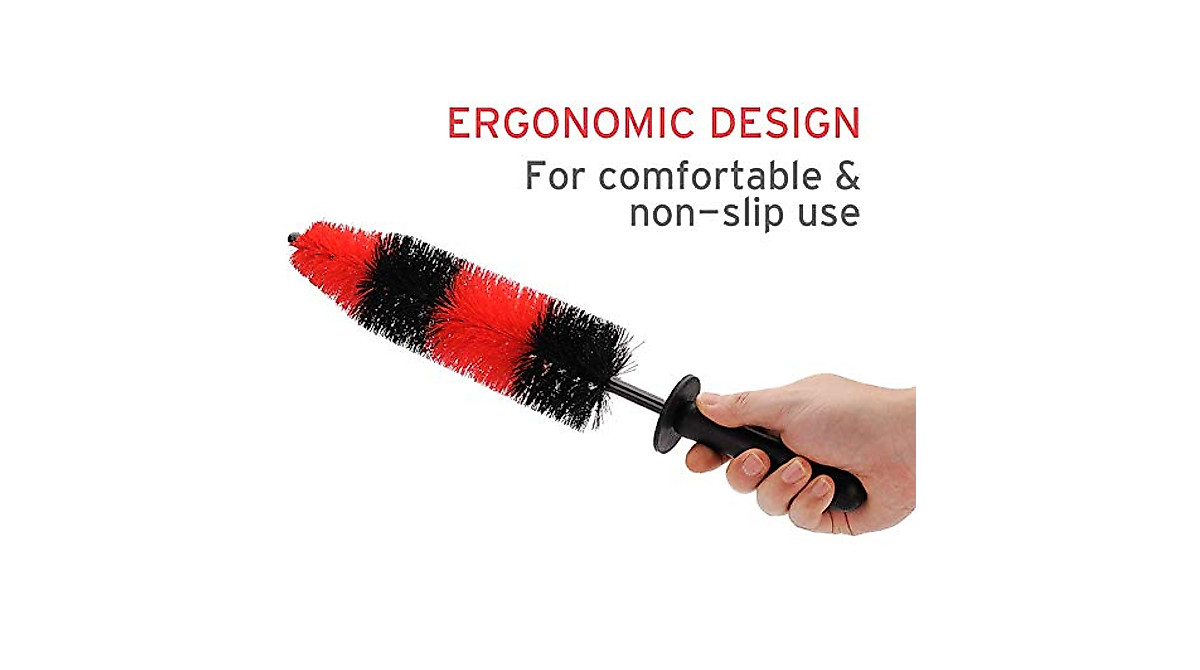 Fitosy Car Wheel Rim Brush - Soft Bristle, No Scratch Detailing