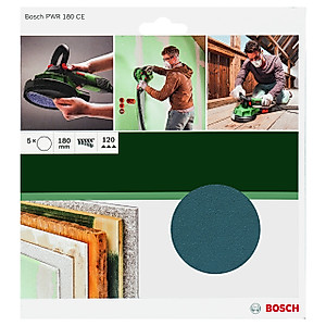 Bosch 2609256D39 Abrasive Disc for PWR 180 CE Sander - Grit Size 120 - Diameter 180 mm