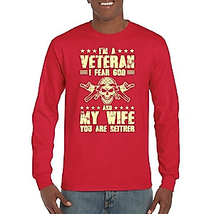 Gift for Fear God and Wife Lovers Perfect for Non Veterans Black and Muticolor Unisex Long Sleeve T Shirt
