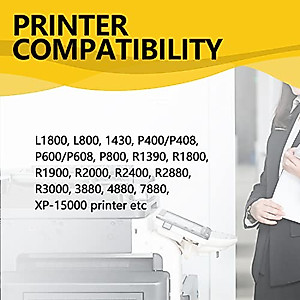 ZHANBO DTF Ink Heat Transfer Film Printing 500ML 6Pack Refillment for L1800 L800 L1430 P400 P408 P600 P608 P800 R1390 R1800 R1900 R2000 R2400 R2880 R3000 R3880 R4880 R7880 XP-15000 Printers, 6 Pack