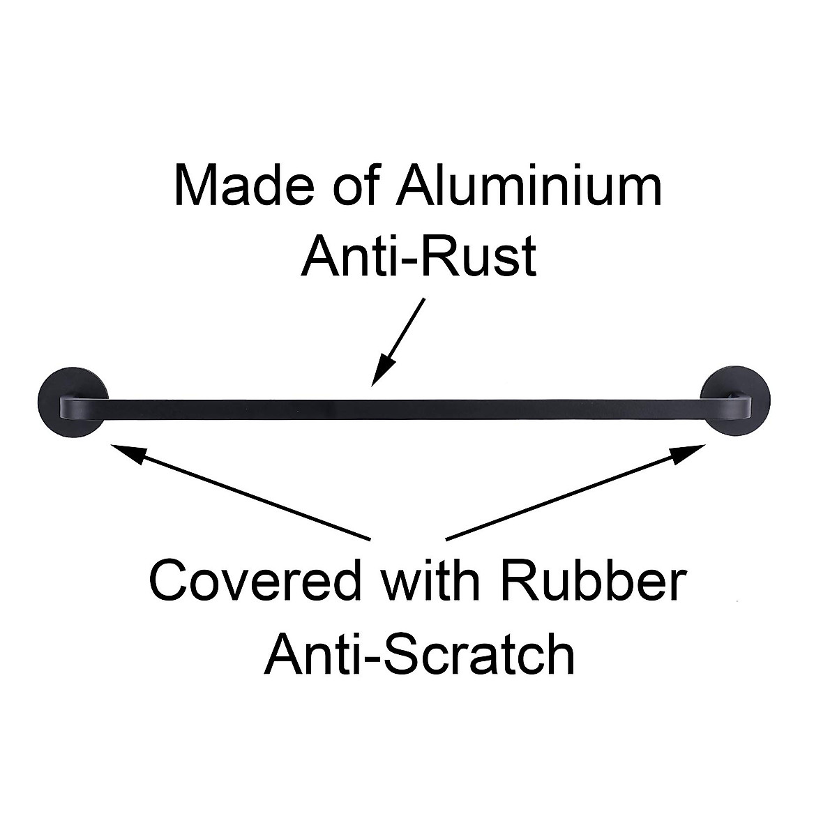 16 Inches Magnetic Towel Bar for Refrigerator, Magnetic Towel Holder Towel Hook Hanger for Fridge, Kitchen Stove, Oven, Dishwasher, Sink Laundry Washing Machine Black