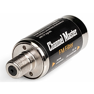 Channel Master FM Filter – Reduces Pixelation & Signal Issues from FM Interference, Indoor/Outdoor Use, Built-in O-Ring for Weather Protection, Enhances OTA Digital HDTV Signal Quality