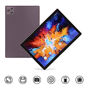 Rosvola 10.1in Tablet, 100-240V Front 8MP Rear 20MP 4G Calling Tablet for Android 11 for Drawing (US Plug)