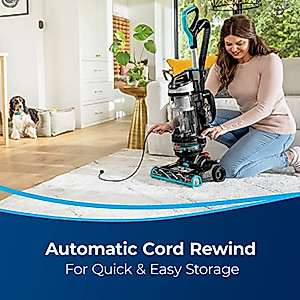 Bissell CleanView Swivel Rewind Pet Reach Vacuum Cleaner, with Quick Release Wand, Swivel Steering and Automatic Cord Rewind, 3197A