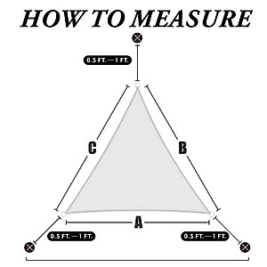Amgo 12' x 12' x 17' Beige Right Triangle Sun Shade Sail Canopy Awning Cloth AGTAPRT12 - UV Blockage, Water & Air Permeable, Heavy Duty Commercial Grade, Outdoor Patio Garden (We Make Custom Size)