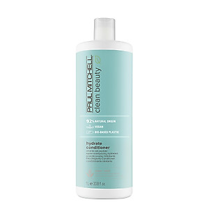 Paul Mitchell Clean Beauty Hydrate Conditioner, Intensely Nourishing Conditioner, Improves Manageability, For Dry Hair, 33.8 fl. oz.