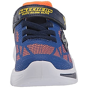 Skechers Kids Boy's Flex-Glow Elite-Vorlo Sneaker, Royal/Orange, 10 Toddler