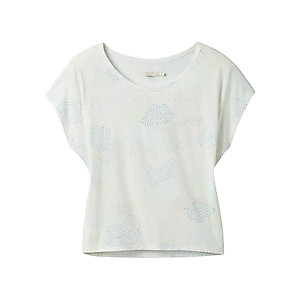 prAna Women's Shady Springs Top, Soft White Dotty, Large