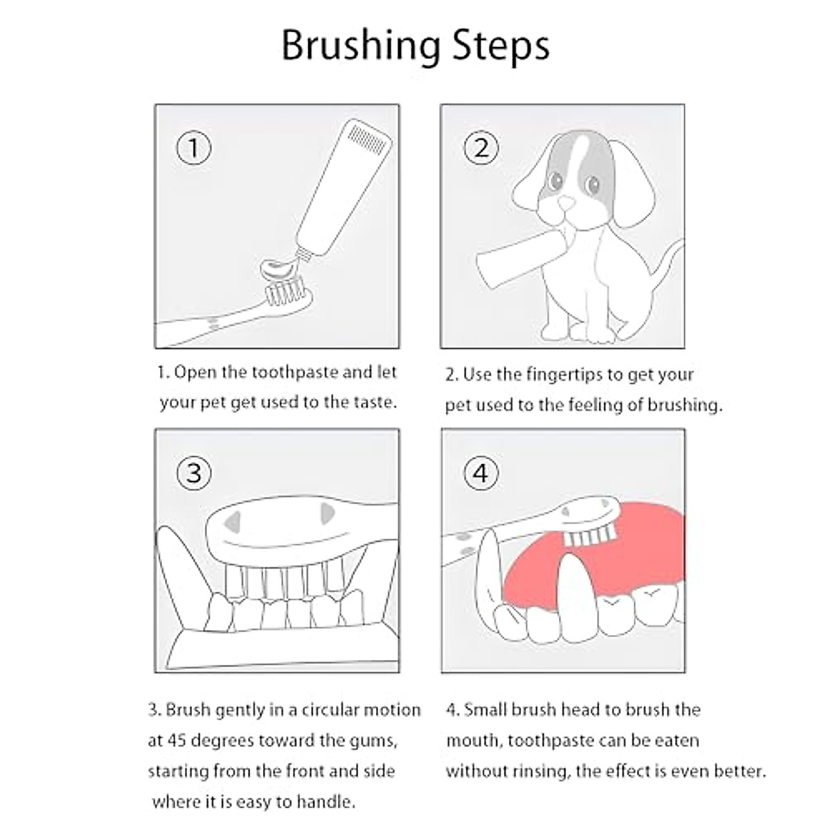 LINGXIYA Pet Dog Toothbrush, Extra Soft Dog & Cat Toothbrushes Dental Cleaning Brushes for Puppy Small Dog and Cat Dogs Teeth Dental Health 2 Pack Kit (White/Green)