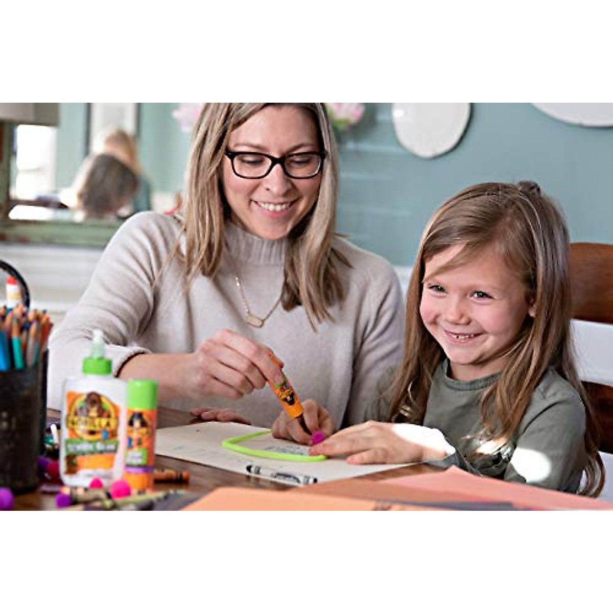 Gorilla Kids Disappearing Purple Glue Sticks, Six 6 Gram Sticks, (Pack of 1)