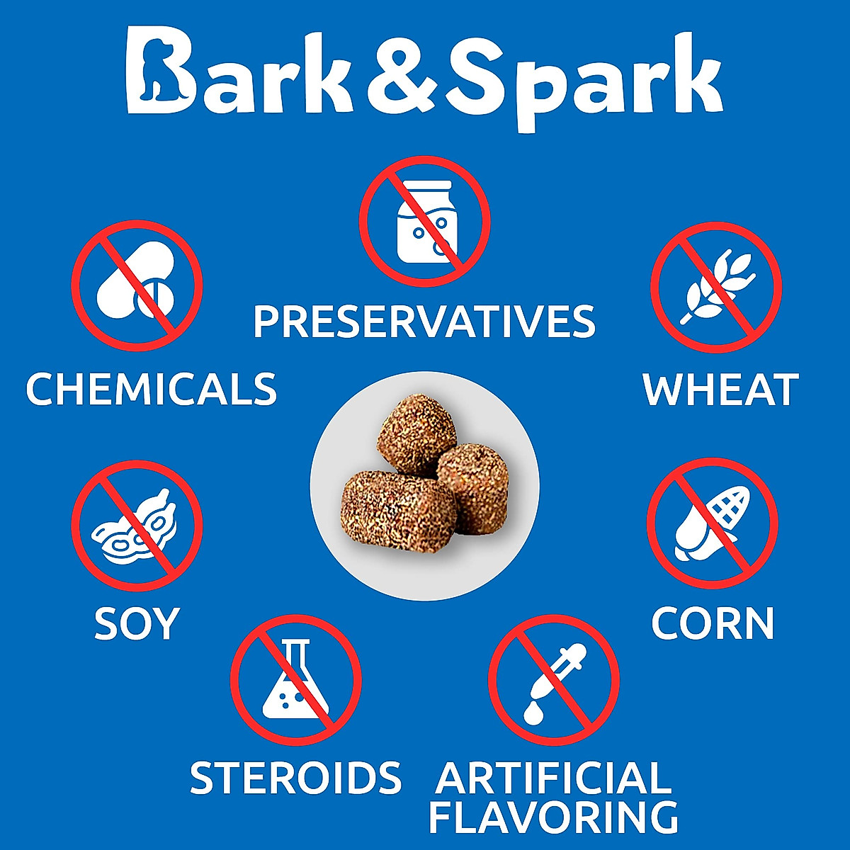BARK&SPARK NO Poo Treats - Prevent Dog Poop Eating - Coprophagia Treatment - Stool Eating Deterrent - Probiotics & Enzymes - Digestive Health + Breath Aid - 120 Soft Chews - USA Made - Chicken Liver