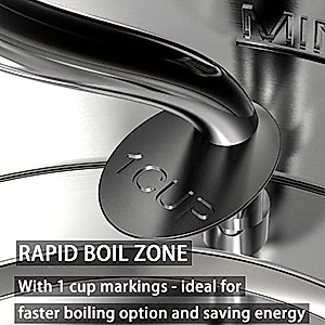 Anfilank Electric Gooseneck Kettle, 1L 1500W Fast Boil, 100% Stainless Steel BPA Free Pour-Over Coffee & Tea Kettle, Water Boiler with Auto Shut & Boil-Dry Protection, Black