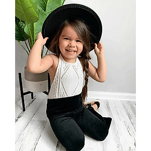 Bailey's Blossoms Trendy Drake Crochet Halter Romper Snap Closure Gardenia 0-3 Months