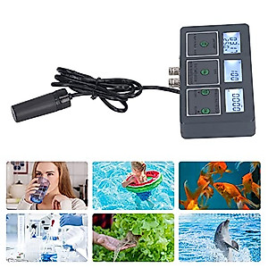Asixxsix 8 in 1 Water Quality Tester, S.G PH EC Salt ORP TDS CF Temp Online Monitoring WiFi Multi Parameter Test Meter Wall Mountated Rechargeable Aquarium Ph Tester for Hydroponics