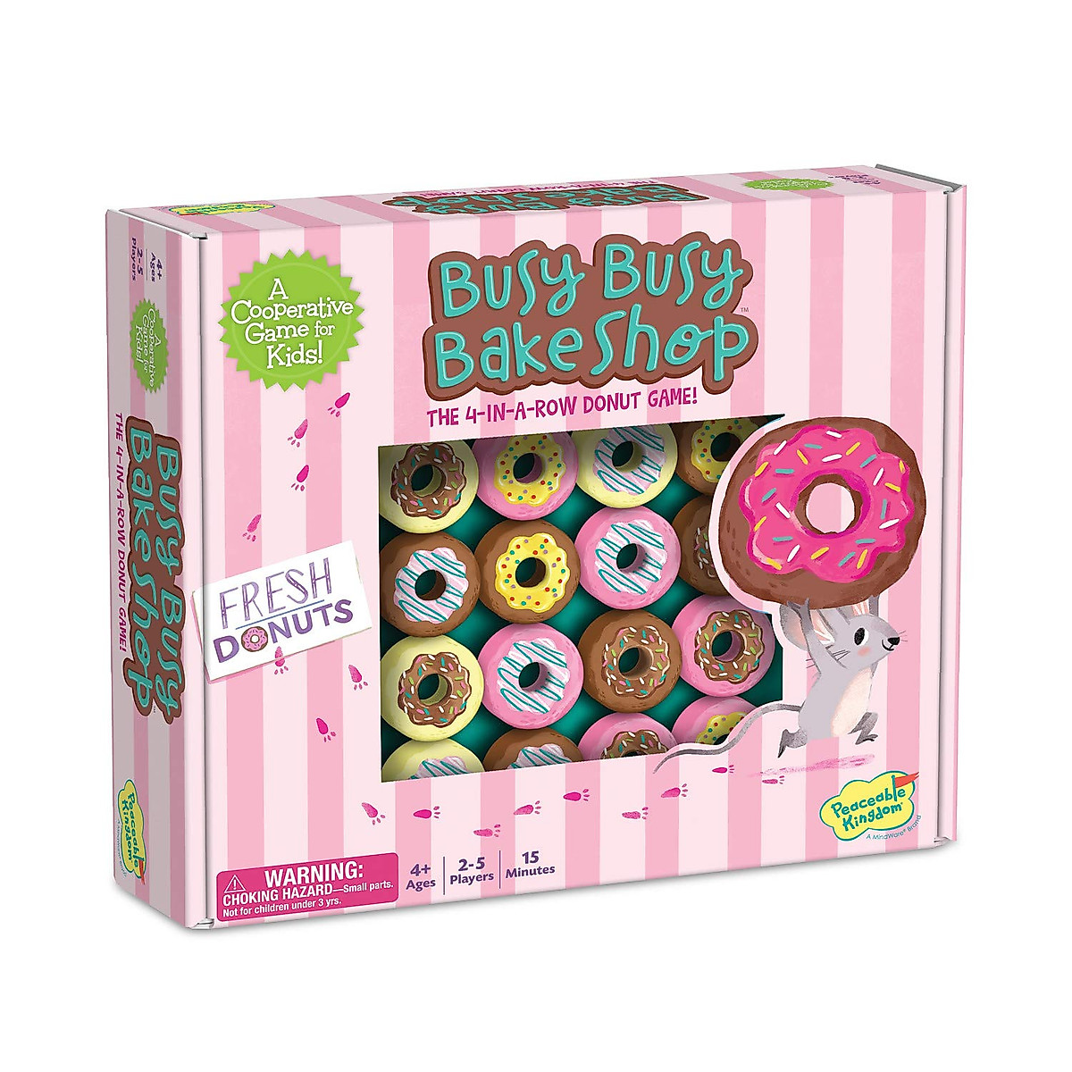 Peaceable Kingdom Busy Busy Bake Shop Cooperative Game for Kids - 2-5 Players Ages 4 and Older.