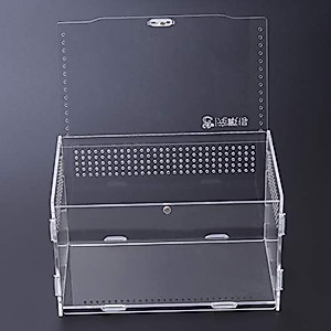 POPETPOP Reptile Tank 1Pc Reptile Box Portative Utility Reptile Box Feeding Case for Tortoise Spider Scorpion Snake Snail Terrarium