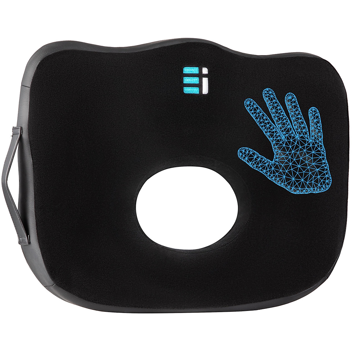 ERGONOMIC INNOVATIONS Orthopedic Donut Pillow: Memory Foam Chair Seat Cushion for Tailbone and Coccyx Pain, Sciatica, and Pressure Relief - Car, Desk, and Office Chair Pad Cushions and Pillows (Black)