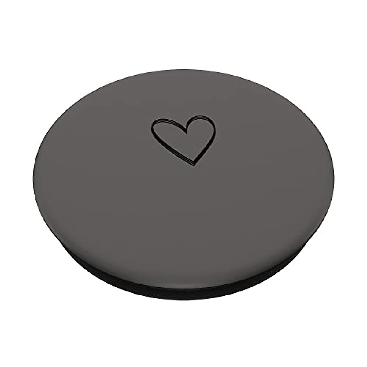 Gray Simple Minimalist Heart PopSockets Swappable PopGrip