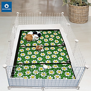 Reusable Guinea Pig Cage Liner Washable Guinea Pig Bedding | Guinea Pig Bedding Odor Control Waterproof Crate Pad | Modular Hamster Bedding 2Pcs Bedding for Guinea Pigs 13.7x25.5 Guinea Pig Pee Pad