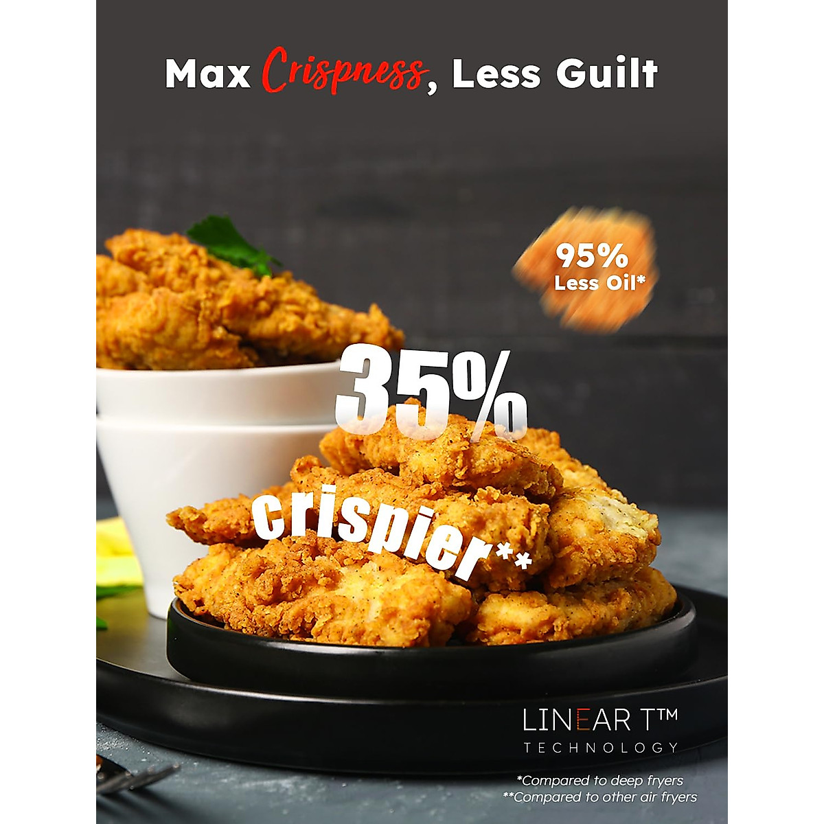 Nuwave Bravo XL Pro Air Fryer Toaster Oven with Grill Combo, 2024 New Ultra-Fast Convection System, 35% Crispier, 2X More Even, 142 Presets, 50-500F, Smarter Probe, PFAS Free, 30QT, Stainless Steel