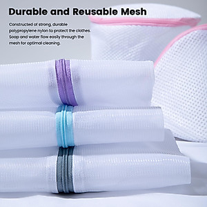 Set of 8 Mesh Laundry Bags Travel Storage Bag, Clothing Washing Bags for Laundry, Blouse, Bra, Hosiery, Stocking, Underwear, Lingerie Seamei