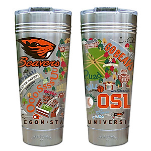 Catstudio Oregon State University Collegiate Thermal Tumbler | Triple Wall Insulation With Non Slip Bottom | Great College Travel Cup for Water, Coffee, Tea, or Smoothies
