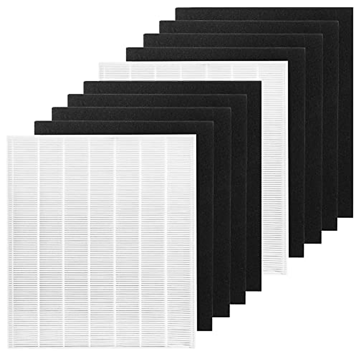 Goodsby 2 Pack Replacement H13 True HEPA Filters Pack for Coway Air Purifier AP1512HH AP-1512HH-FP AP-1518R AP-1519P and Airmega 200M, 2x True HEPA Filters and 8x Activated Carbon Pre Filters #3304899