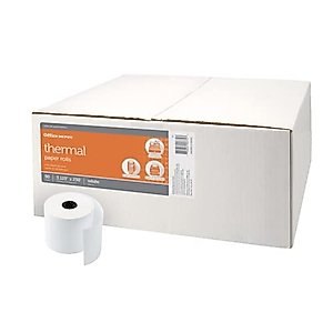 Office Depot Thermal Paper Rolls, 3 1/8in. x 230ft., White, Carton Of 50, 818629