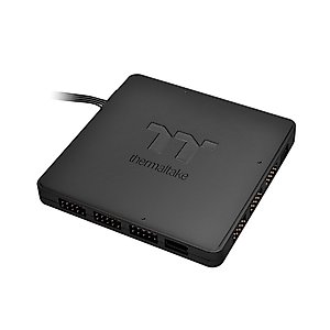 Thermaltake TT Sync SATA Powered 9 Port Addressable LED Controller TT Premium Edition (Compatible with ASUS Aura Sync, GIGABYTE RGB Fusion and MSI Mystic Light Sync) CL-O015-PL00BL-A,1 Pack