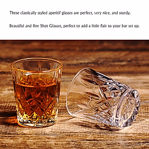 Valeways 1.75oz Mini Shot Glass Set of 6/Clear/Tasting Glasses/Cordial Glasses/Sherry Glasses/Glasses Snifters/Cute Shot Glasses