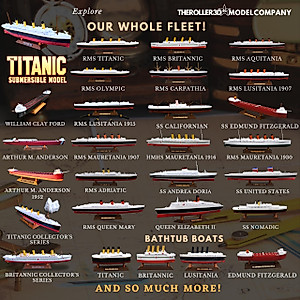 TheRoller3d RMS Titanic Model Ship 1 Ft Long Assembled, Historically Accurate Titanic Replicas