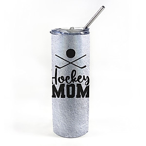 Hockey Mom – Iridescent Finish – One 20 oz Iridescent Stainless Steel Travel Tumbler with Straw – Double Wall Vacuum Insulation– Keep Beverages Cold For Up to 18 Hours or Hot for 6 Hours
