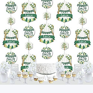 Big Dot of Happiness Family Tree Reunion - Family Gathering Party DIY Dangler Backdrop - Hanging Vertical Decorations - 30 Pieces