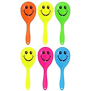 Maracas 24X Mini Smiley Maracas- Great Party Bag Fillers