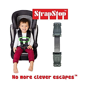STRAP STOP Anti Escape Car Seat Strap — UK Made, Crash Tested, ECE R44-04 & R129 Passed Buckle up Houdini Straps for Car Seat — Multi-use & Impossible to Unlock (1 x Car Seat Safety Clip) - 4 Colors