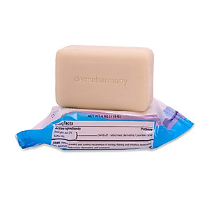 5% Sulfur 2% Salicylic Acid Bar Soap 4 oz – Crafted for those with Seborrehic Dermatitis, Dandruff, and Psoriasis (1 Bar)