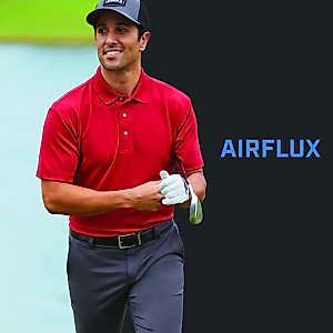 PGA TOUR Men's Big and Tall Airflux Short Sleeve Solid Golf Polo-Shirts, True Navy, 3X