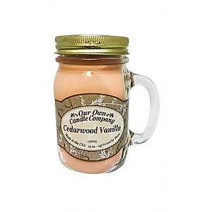 Our Own Candle Company Cedarwood Vanilla Scented 13 Ounce Mason Jar Candle