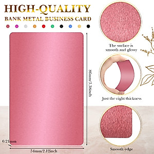 300 Pieces Metal Engraving Blanks Multipurpose Aluminum Sheet Aluminum Business Card Blanks for CNC Engraver Laser Engraving DIY Cards, Thickness 0.21 mm/ 0.01 inch (Multicolor)