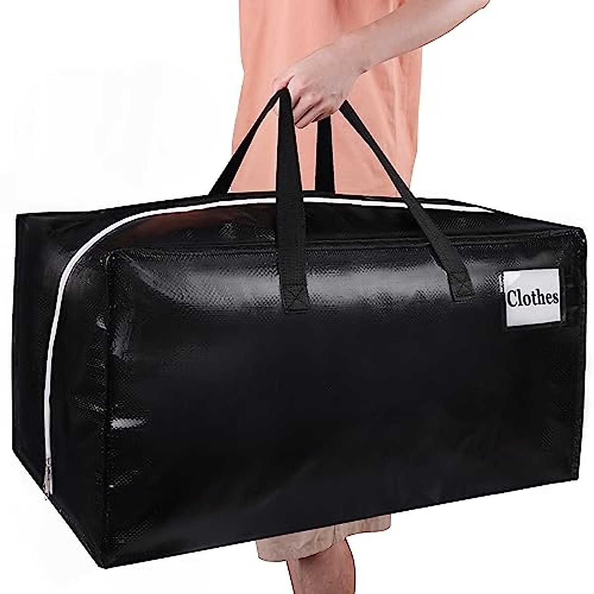 StorageRight Extra Large Moving Bags Oversized Moving Boxes with Strong Handles ＆ Zippers，Collapsible ＆ Reusable Storage Tote for Items，Ideal for Packing & Space Saving 93L,8-Pack