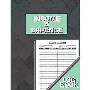 INCOM AND EXPENSE LOG BOOK: Monthly Accounting Ledger Book For Small Business and Personal Finance, Bookkeeping Record Book to Track Your Finance, ... Entries Accounting, Expenses Tracker Notebook