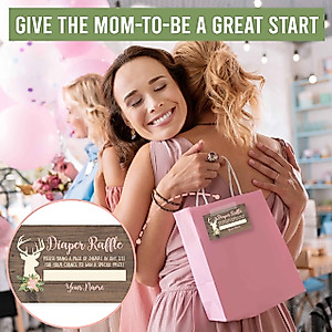 25 Baby Shower Diaper Raffle Tickets For Baby Shower Girl - Deer Baby Shower Games For Girls, Diaper Raffle Cards, Baby Raffle Tickets, Baby Shower Invitation Inserts, Baby Shower Ideas