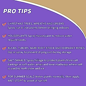 Bonide Wilt Stop, 32 oz Concentrated Anti-Transpirant Plant Protector, Long Lasting Effects, Extend the Life of Plants