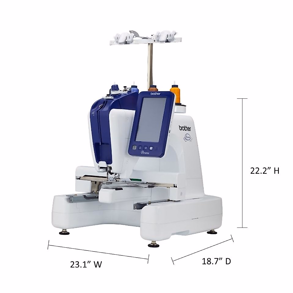 Brother Persona PRS100 Single Needle Embroidery Machine with 4-Spool Thread Stand and Free Arm Embroidery