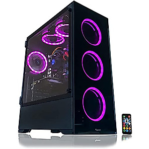 Alarco Gaming PC Desktop Computer Intel 3.70GHz,16GB Ram,512 GB SSD,Windows 11 pro,WiFi Ready,Video Card RX 580 8GB, 6 RGB Fans with Remote