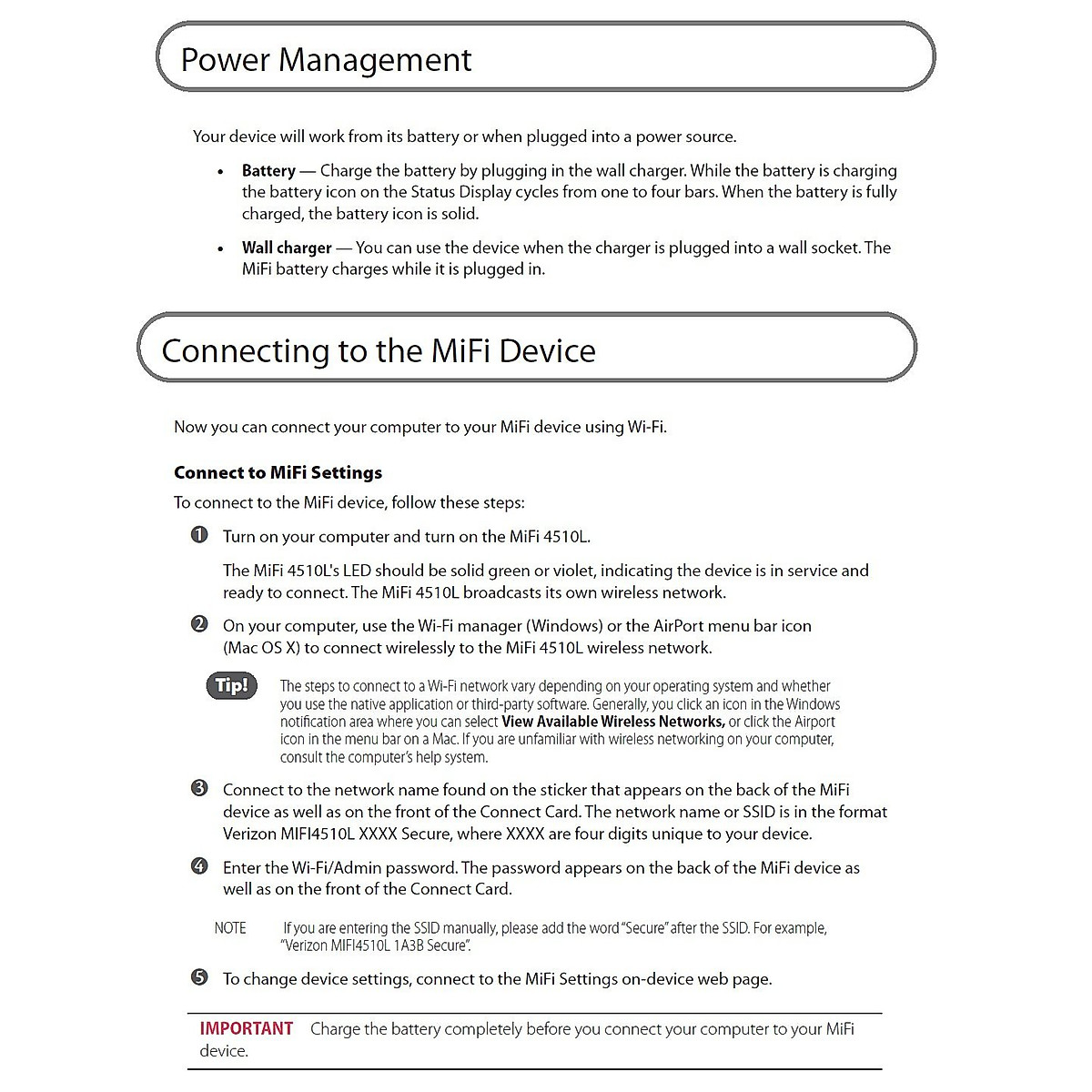 Verizon Jetpack 4G LTE Mobile Hotspot MiFi 4510L 4510L WORKS ON VERIZON WIRELESS (Renewed)