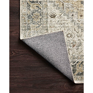 Loloi II Skye Collection SKY-13 Natural/Sand 2'-6" x 7'-6", 13" Thick, Runner Rug, Soft, Durable, Vintage Inspired, Distressed, Low Pile, Non-Shedding, Easy Clean, Printed, Living Room Rug